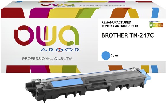 Toner OWA alternatief tbv Brother TN-247C blauw Heldense